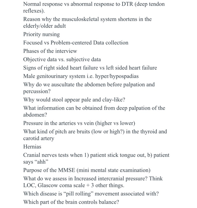 Solved Normal response vs abnormal response to DTR (deep | Chegg.com