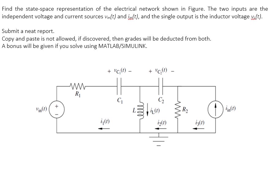 Solved please solve step by step Find the state-space | Chegg.com