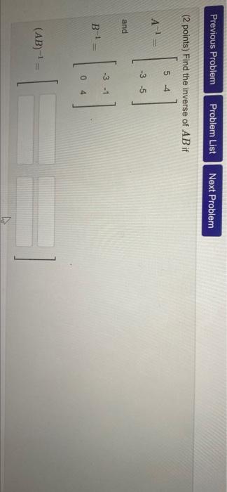 Solved Previous Problem Problem List Next Problem (2 points) | Chegg.com