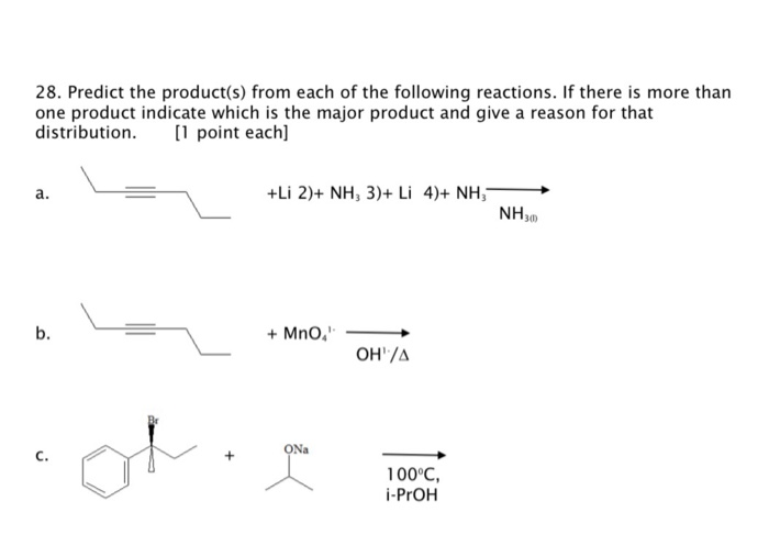 Solved 29. Use a mechanistic approach to predict the | Chegg.com