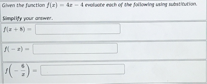 Solved Evaluating Functions 2x - 7 Calculate the following | Chegg.com