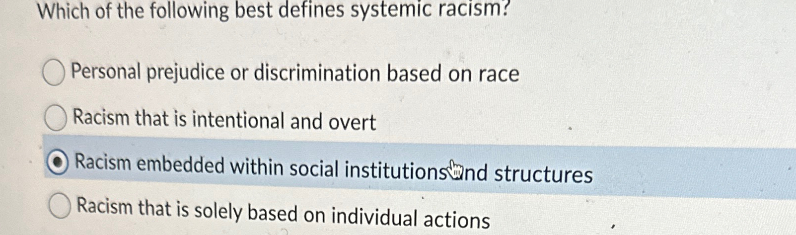 Solved Which of the following best defines systemic | Chegg.com