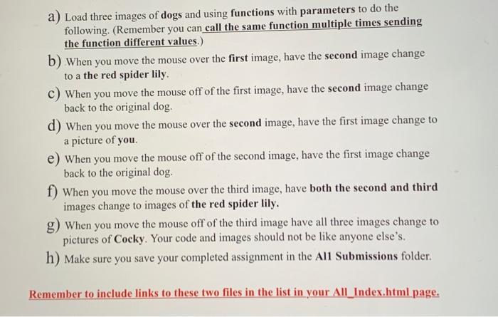 Solved Lab8axx.html: Rollovers with Functions - Include your | Chegg.com