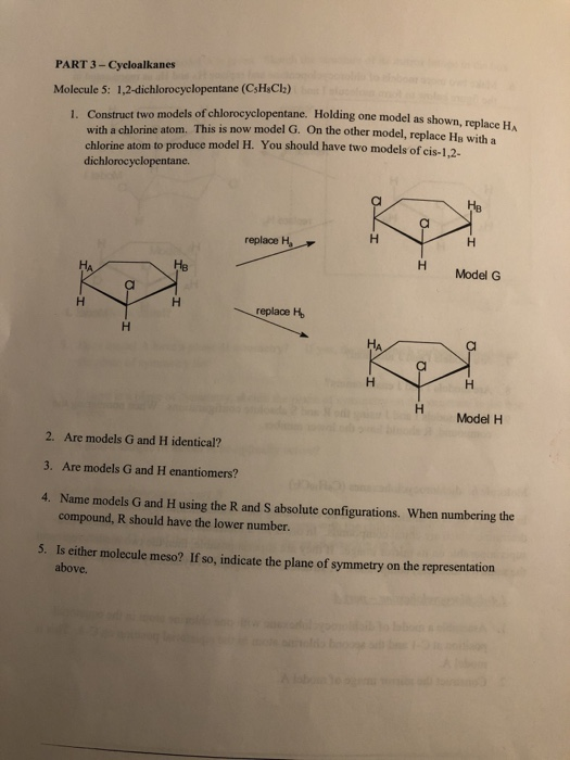 Solved PART 3-Cycloalkanes Molecule 5: | Chegg.com