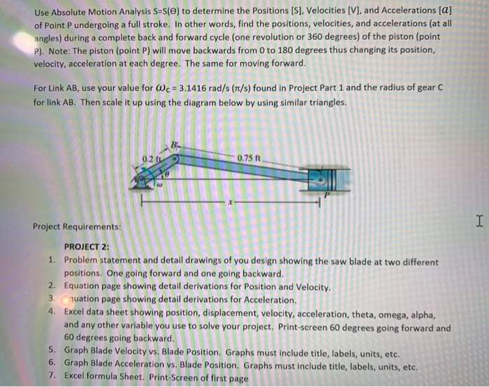 Solved Use Absolute Motion Analysis S=S(0) to determine the | Chegg.com