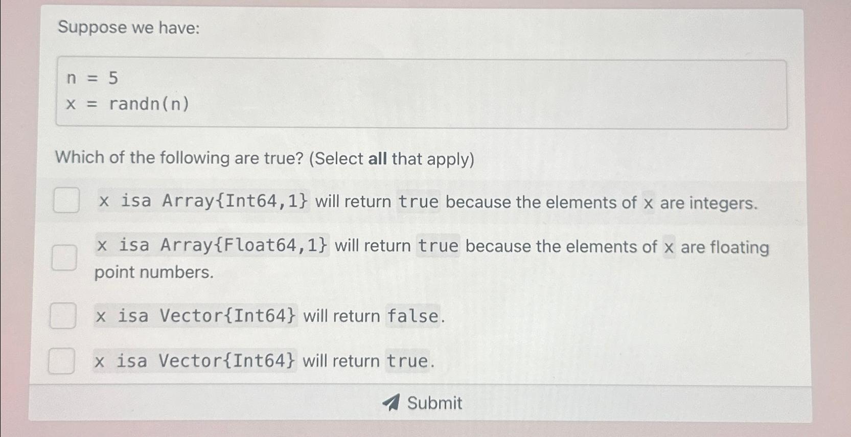 Solved Suppose We Haven5xrandnnwhich Of The Following 
