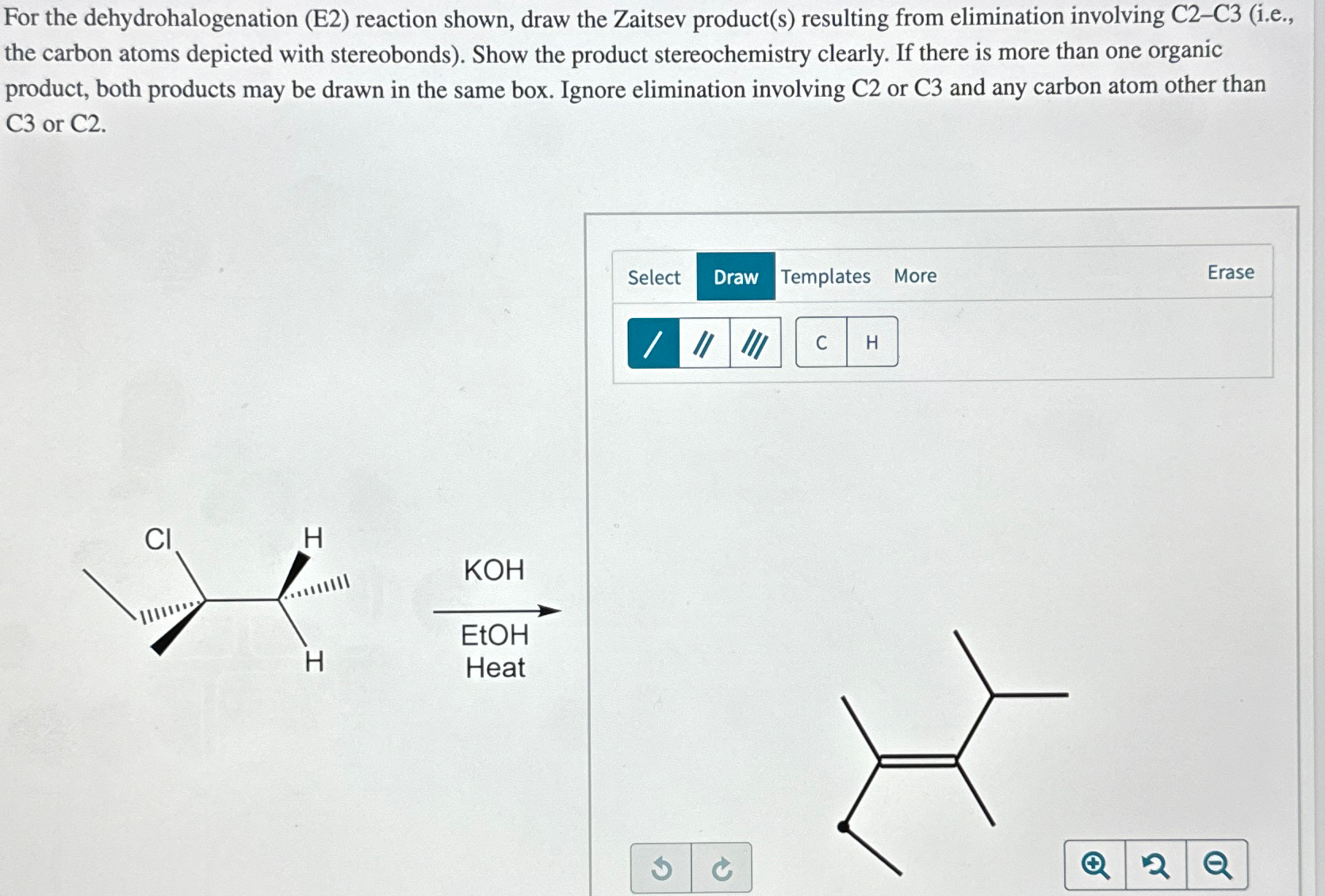 Solved For the dehydrohalogenation (E2) ﻿reaction shown, | Chegg.com