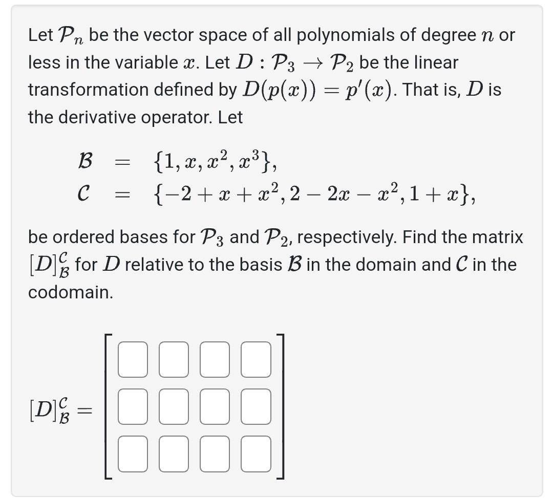 Solved Let Pn be the vector space of all polynomials of | Chegg.com