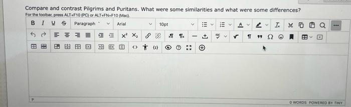 Compare and contrast Pilgrims and Puritans. What were | Chegg.com