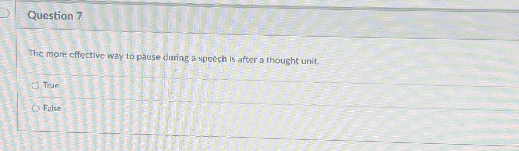Solved Question 7The more effective way to pause during a | Chegg.com