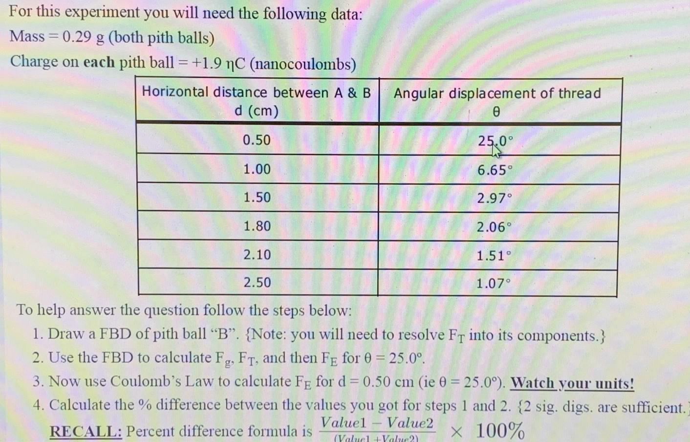 Solved Two identical pith balls are situated as follows: one | Chegg.com