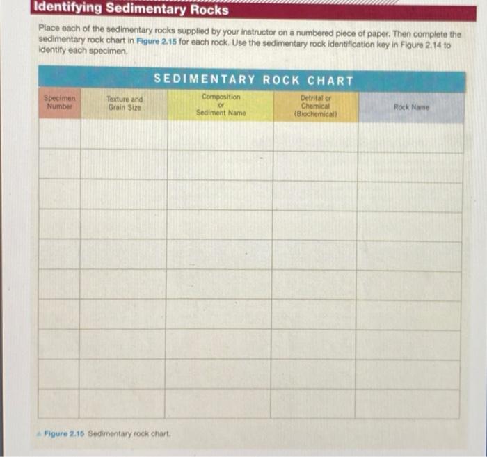 Solved Step 3 Use The Igneous Rock Identification Key In