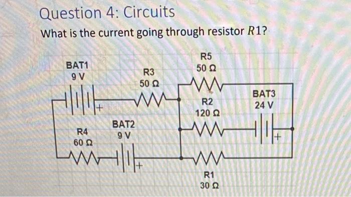 Solved What is the current going through resistor R1 ? | Chegg.com