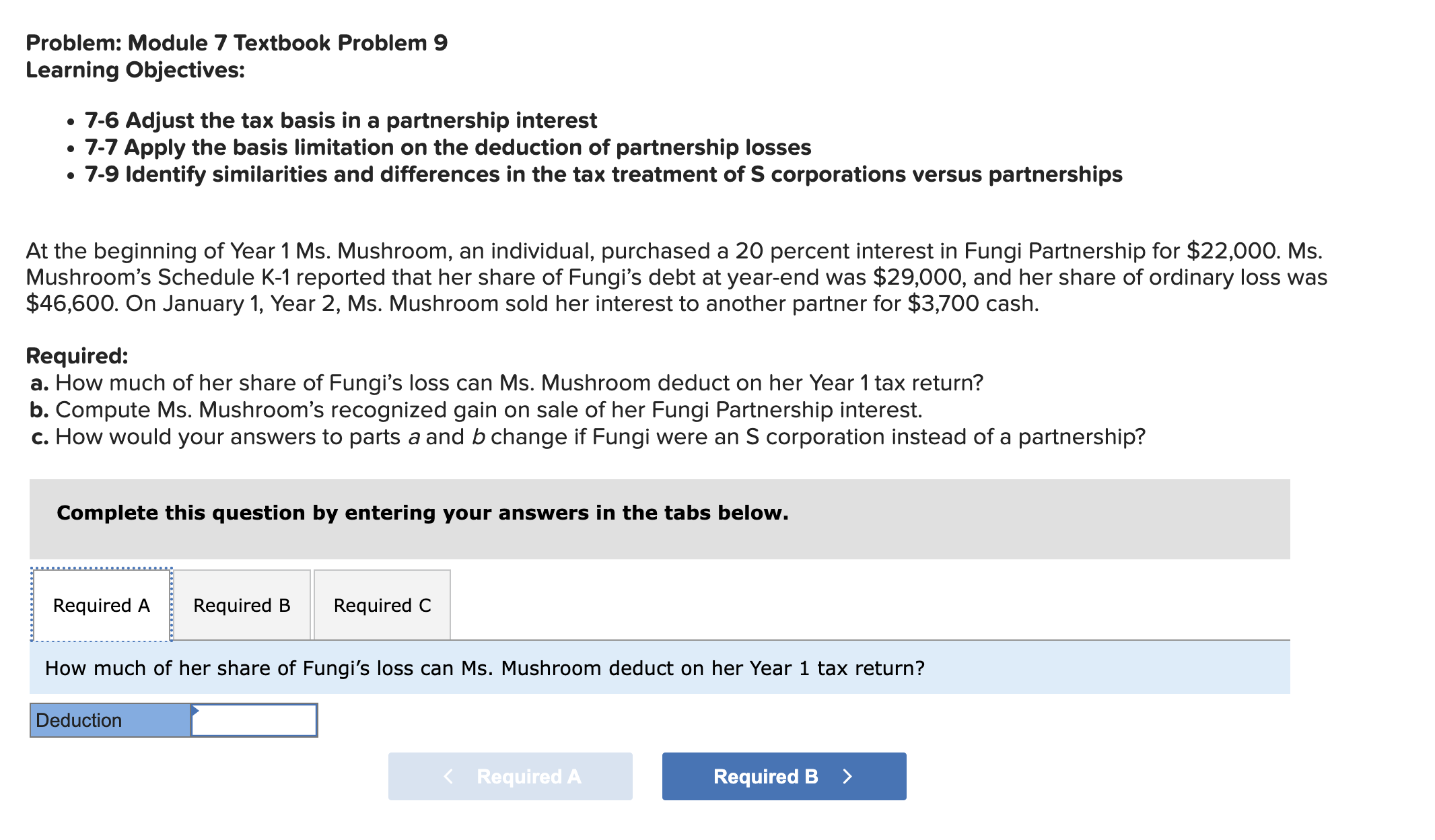 Solved Problem: Module 7 ﻿Textbook Problem 9Learning | Chegg.com