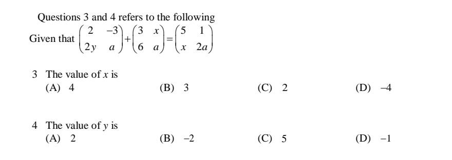 Solved Given that (22y−3a)+(36xa)=(5x12a) 3 The value of x | Chegg.com