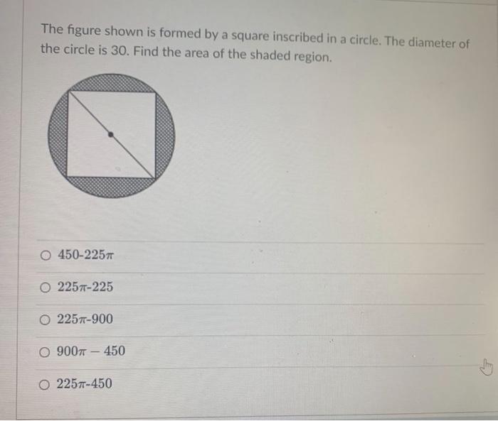 Solved The figure shown is formed by a square inscribed in a | Chegg.com