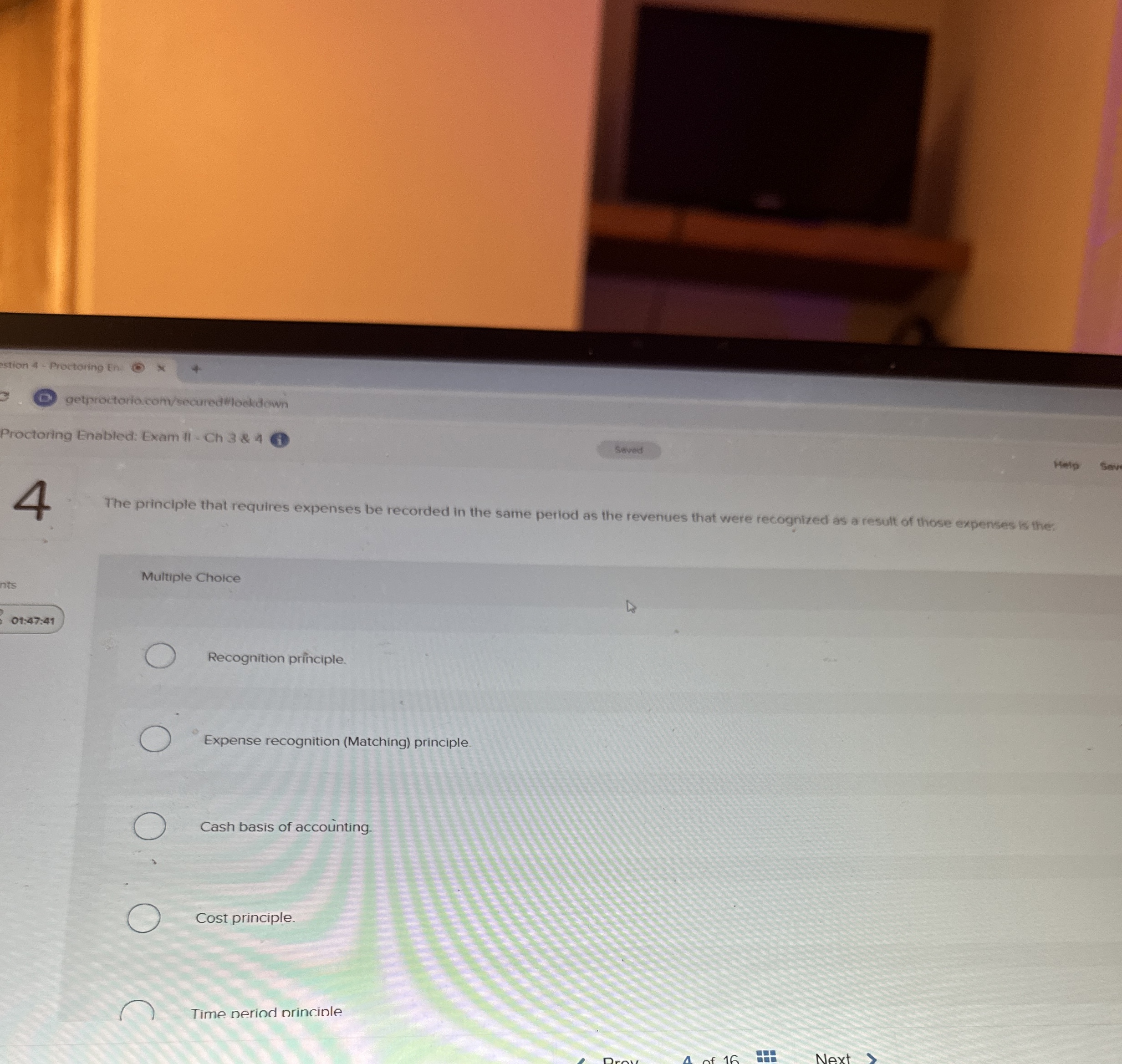 Solved The principle that requires expenses be recorded in | Chegg.com