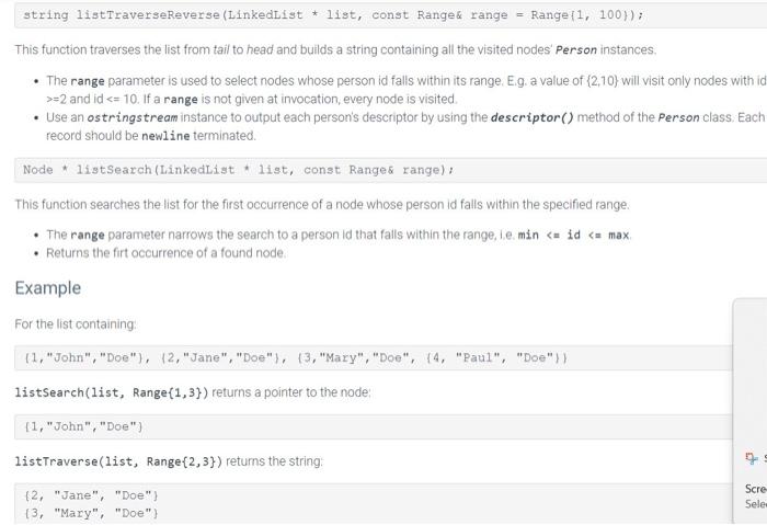 Solved 10.5 hs-Dummy Linked Lists - listTraverse Description | Chegg.com