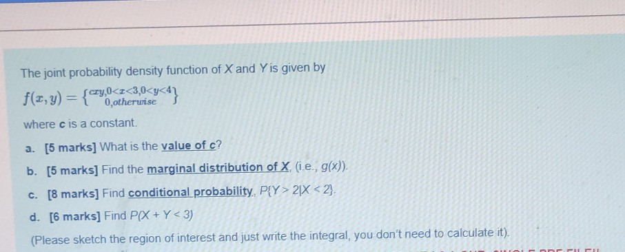 Solved Suppose that the random variable X has the following | Chegg.com