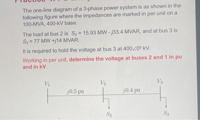 Solved The one-line diagram of a 3-phase power system is as | Chegg.com