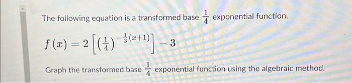 Solved The following equation is a transformed base 41 | Chegg.com
