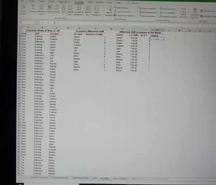 Solved 16 In Cell K3 Enter An If Function With A Nested And
