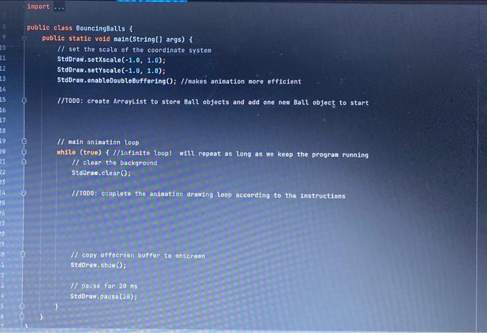 Solved 1562 For this assignment you will create a bouncing | Chegg.com