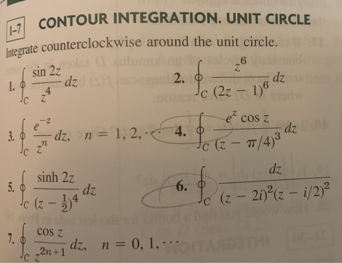 Solved CONTOUR INTEGRATION. UNIT CIRCLE prate | Chegg.com