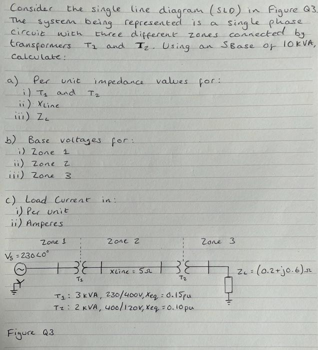 Solved о a Consider the single line diagram (SLO) diagram | Chegg.com