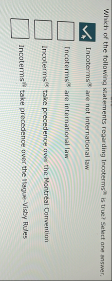 [Solved]: Which of the following statements regarding Incote