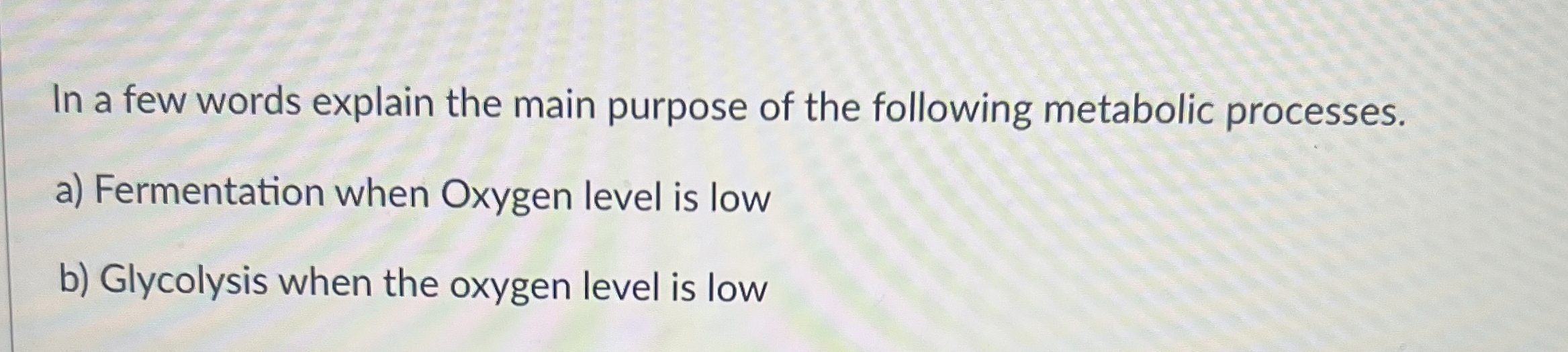 Solved In a few words explain the main purpose of the | Chegg.com