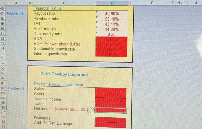 Solved 3) Construct a pro forma income statement using the | Chegg.com