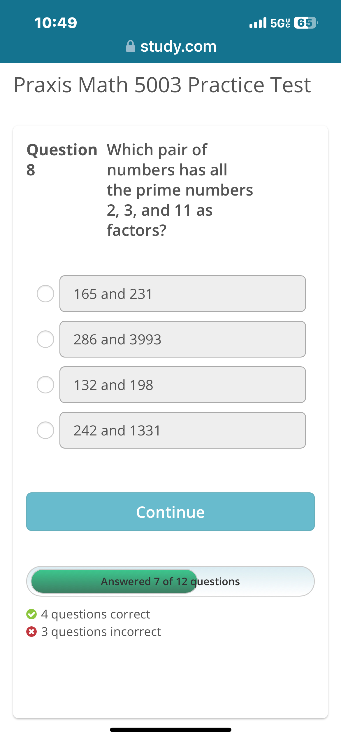 10:495Gせstudy.comPraxis Math 5003 ﻿Practice | Chegg.com