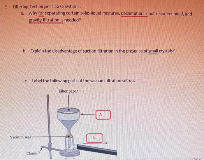 Solved Filtering Techniques Lab Questions: a. Why for | Chegg.com