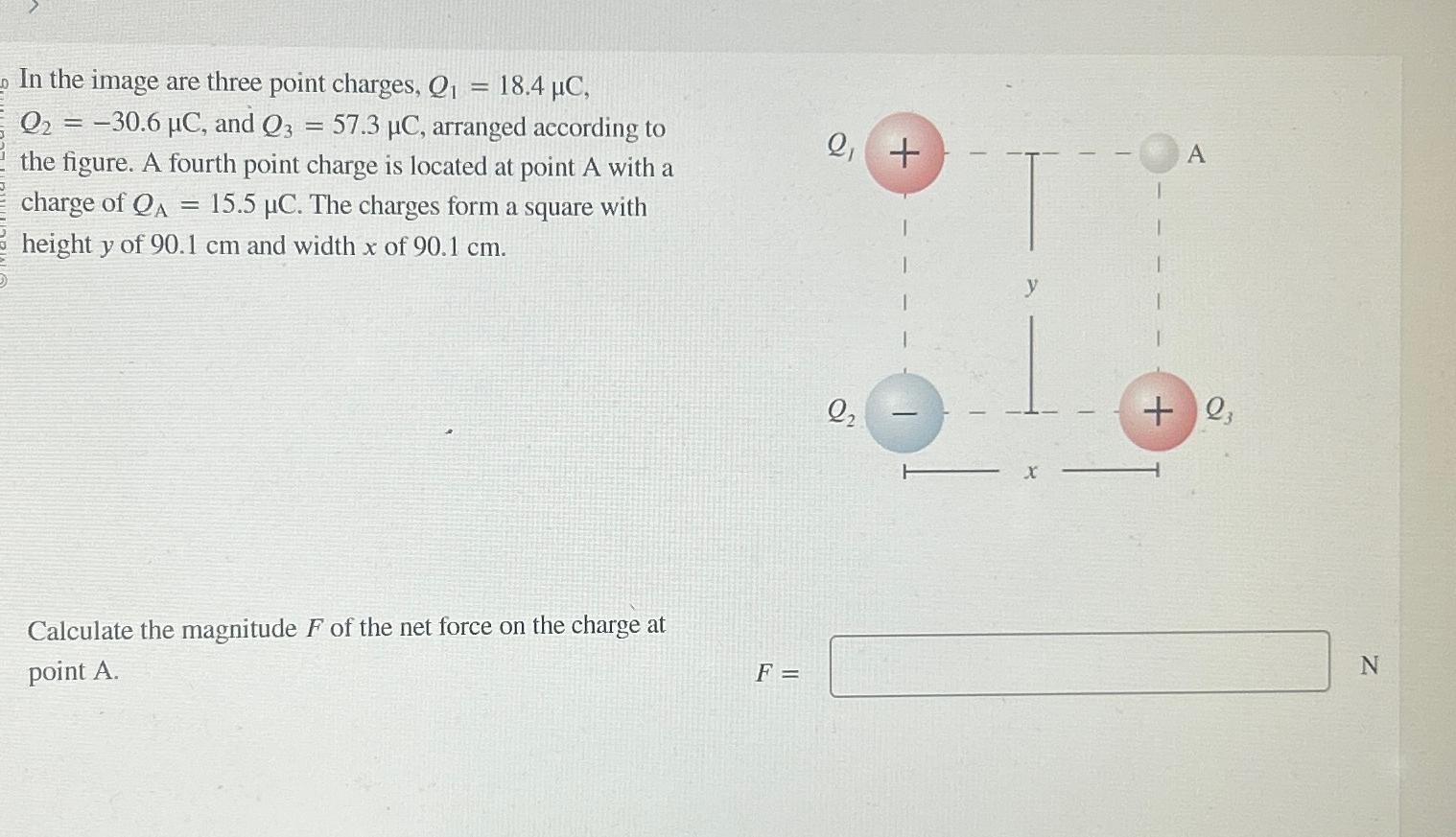 Solved In the image are three point charges, | Chegg.com