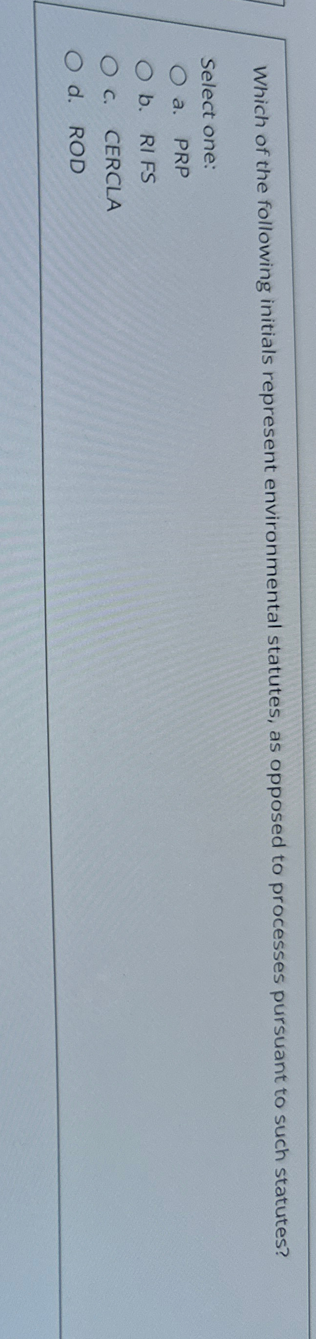 Which of the following initials represent | Chegg.com