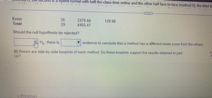 Solved A mathematics department has been experimenting with | Chegg.com