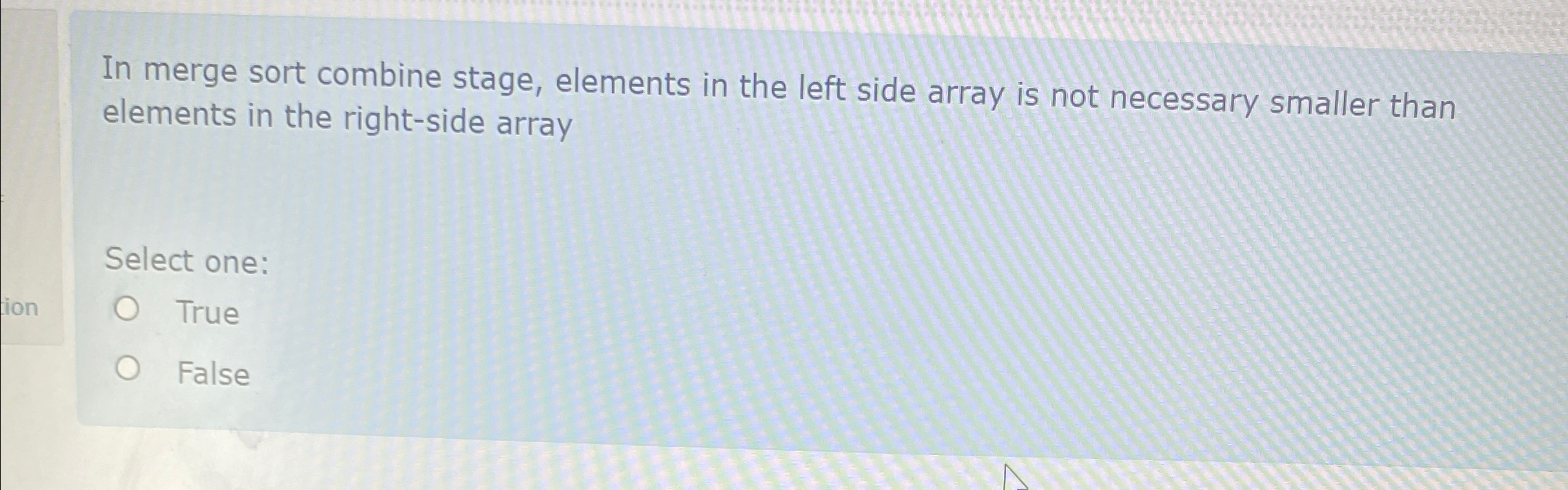 Solved In Merge Sort Combine Stage Elements In The Left