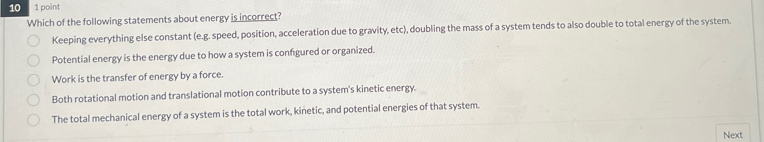Solved 101 ﻿pointWhich of the following statements about | Chegg.com