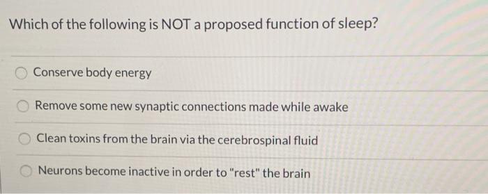 Solved Which of the following is NOT a proposed function of | Chegg.com