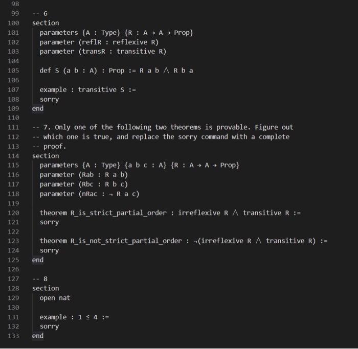 Solved Write the code for the following proofs using LEAN | Chegg.com