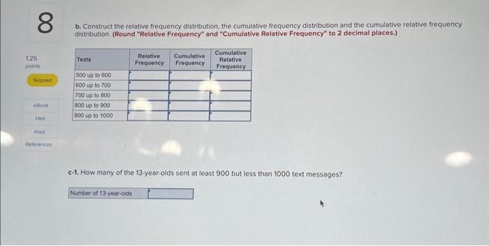 Solved b. Construct the relative frequency distribution, | Chegg.com