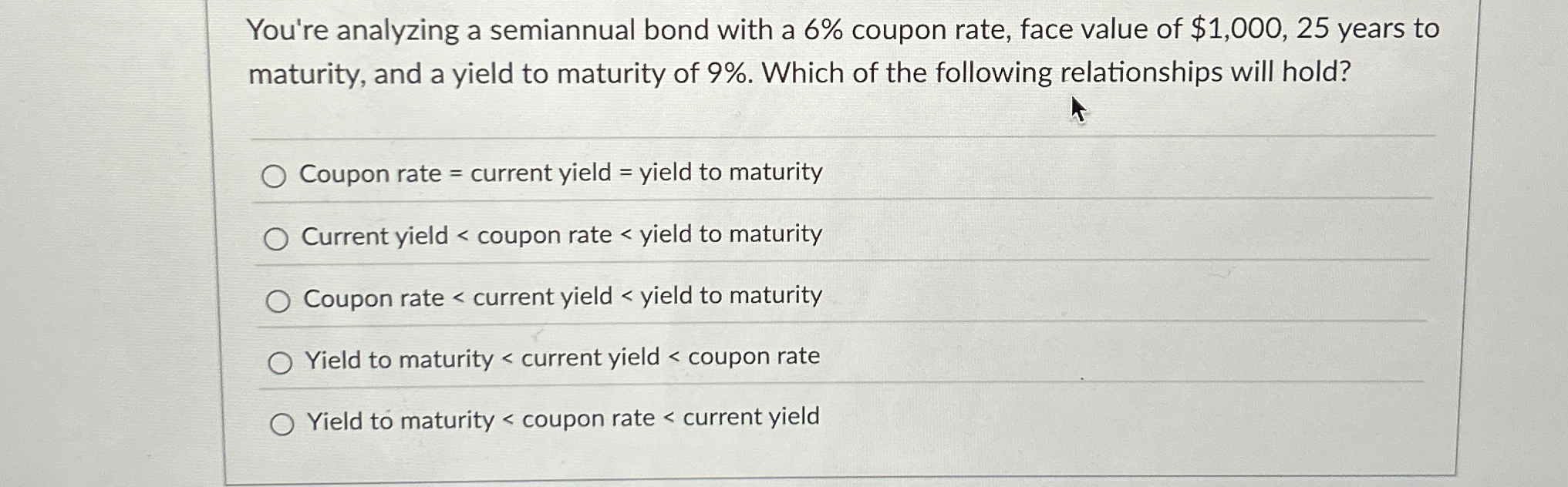 Solved You're analyzing a semiannual bond with a 6% ﻿coupon | Chegg.com