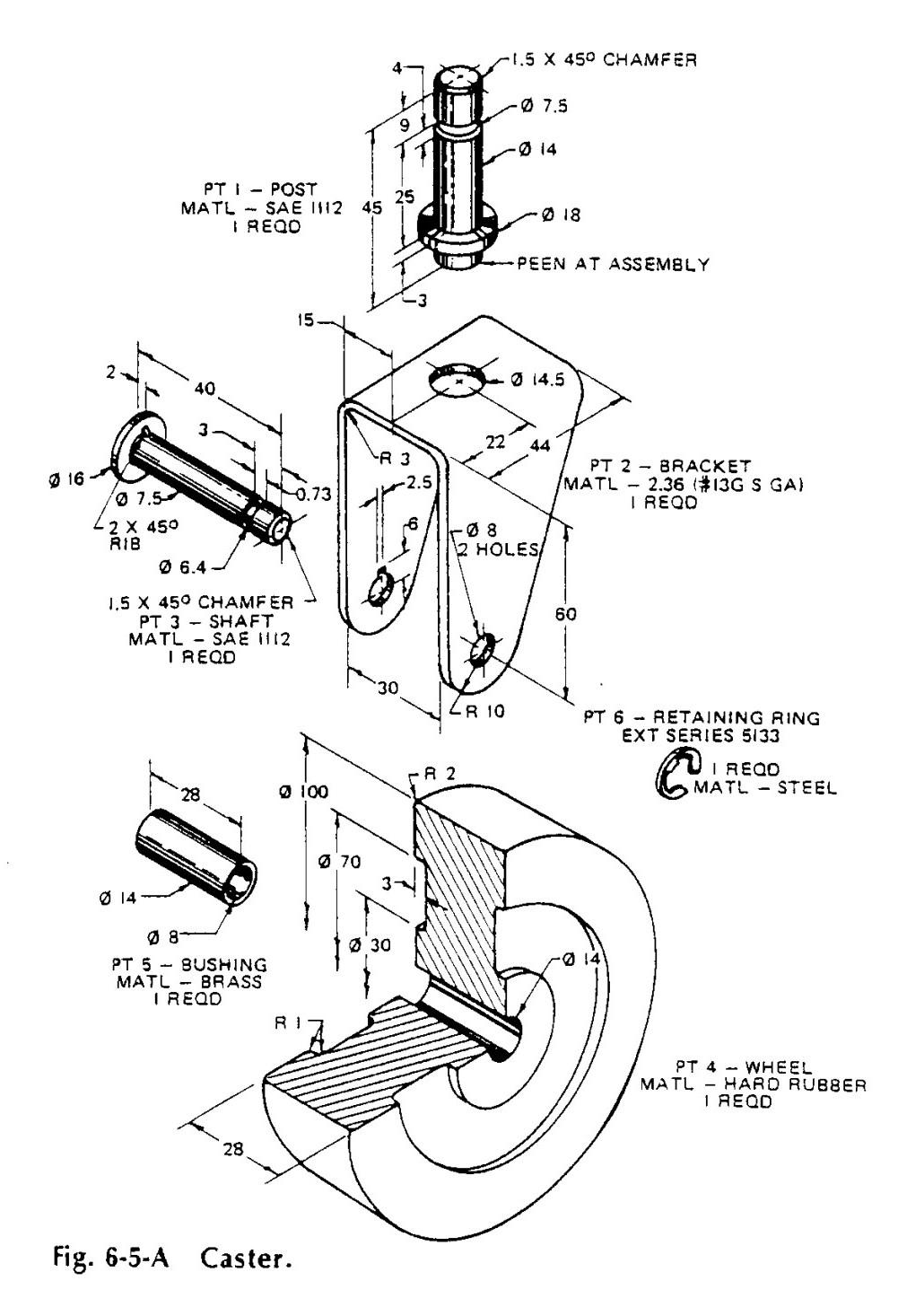 Solve by drawing a two view assembly without | Chegg.com