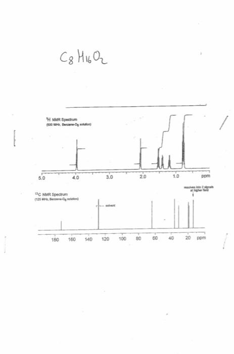 Solved C8H16O2 13C NMR Spectum | Chegg.com