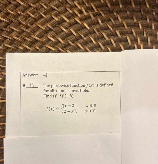 Solved The piecewise function f(x) is defined for all x and | Chegg.com