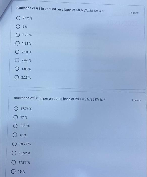 Solved Three generators rated as follows: G1: 100MVA,33KV, | Chegg.com