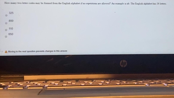 Solved How many two letter codes may be formed from the | Chegg.com
