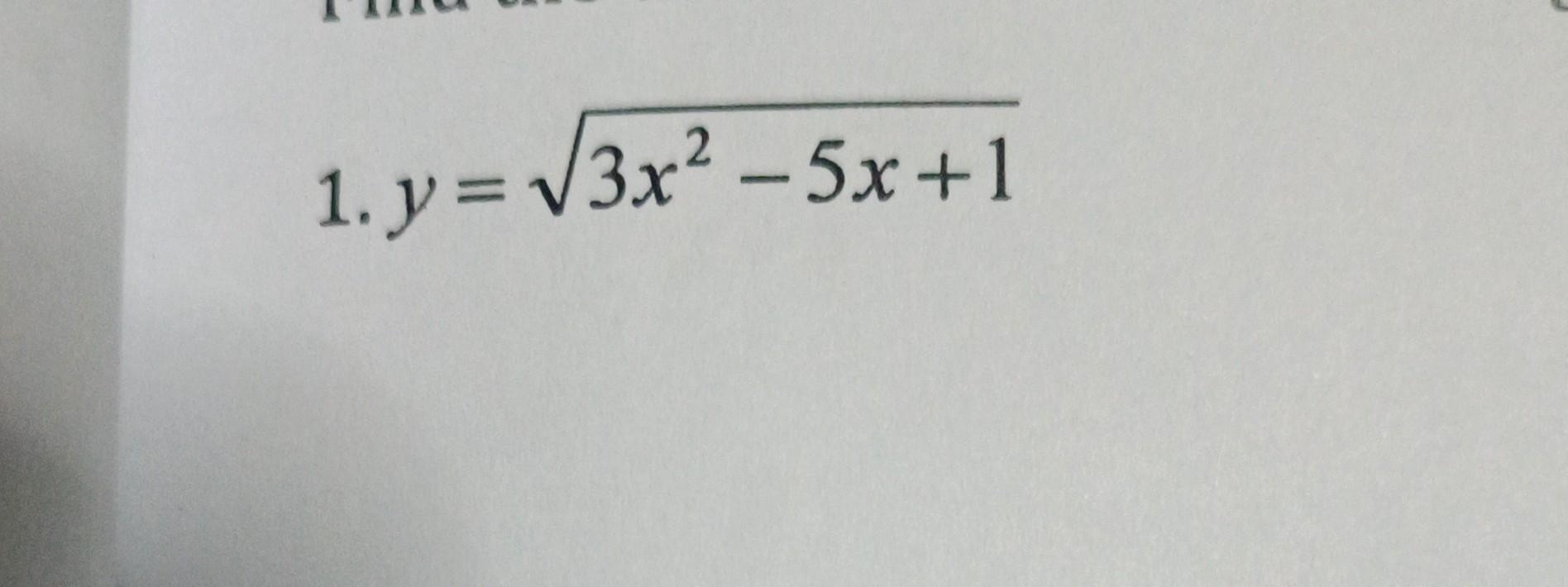 Solved DERIVATIVE OF ALGEBRAIC FUNCTION Find the derivative | Chegg.com