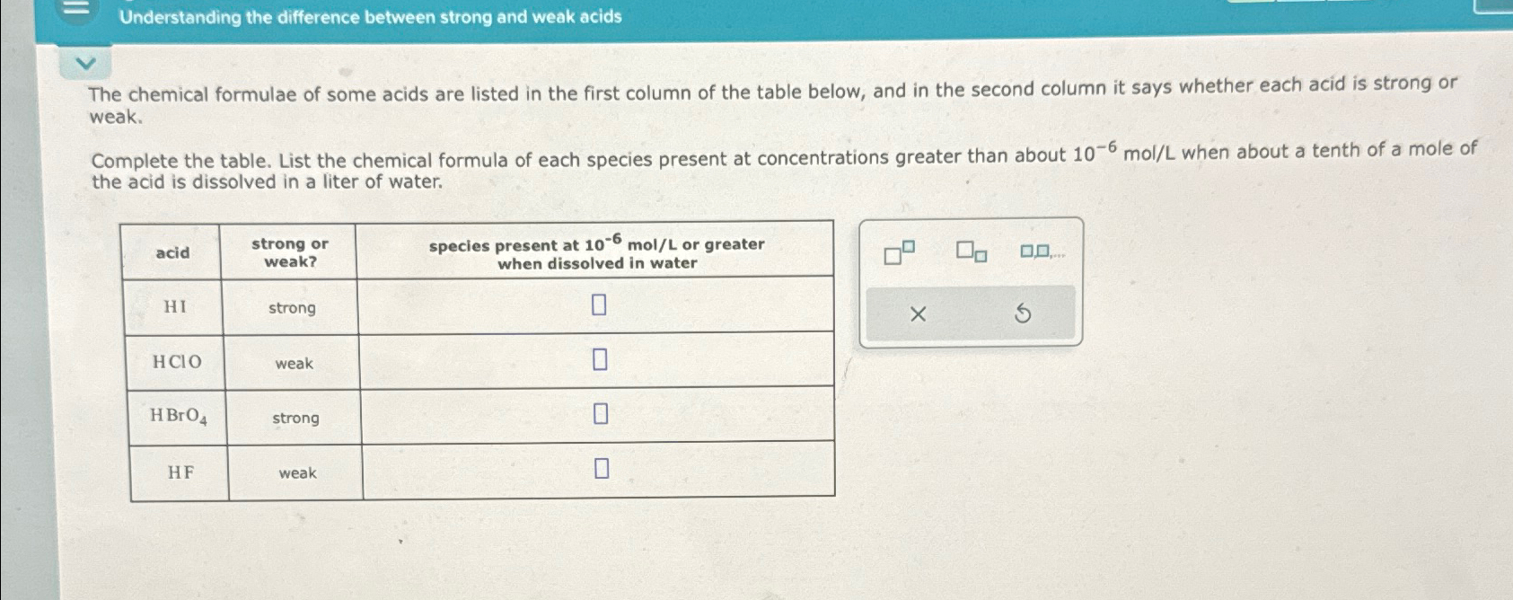 Understanding the difference between strong and weak | Chegg.com